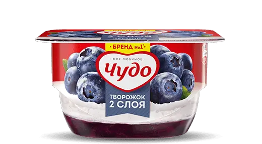 Воздушный творожок ЧУДО Черника - купить на сайте